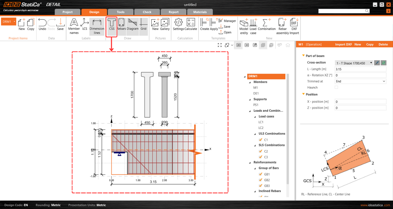 Comprehensive view options and UI for modeling in Detail | IDEA StatiCa